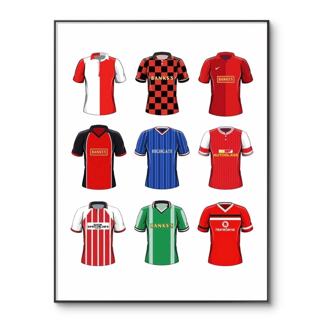Walsall Football Poster: Retro Kit | Walsall Football Shirt | Classic ...