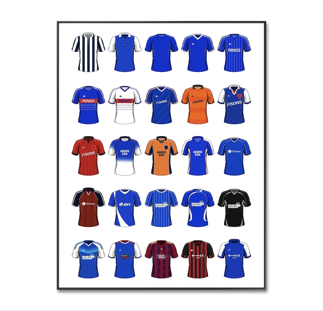 Ipswich Town Football Shirt Poster | Ipswich Shirt | Ipswich Town ...