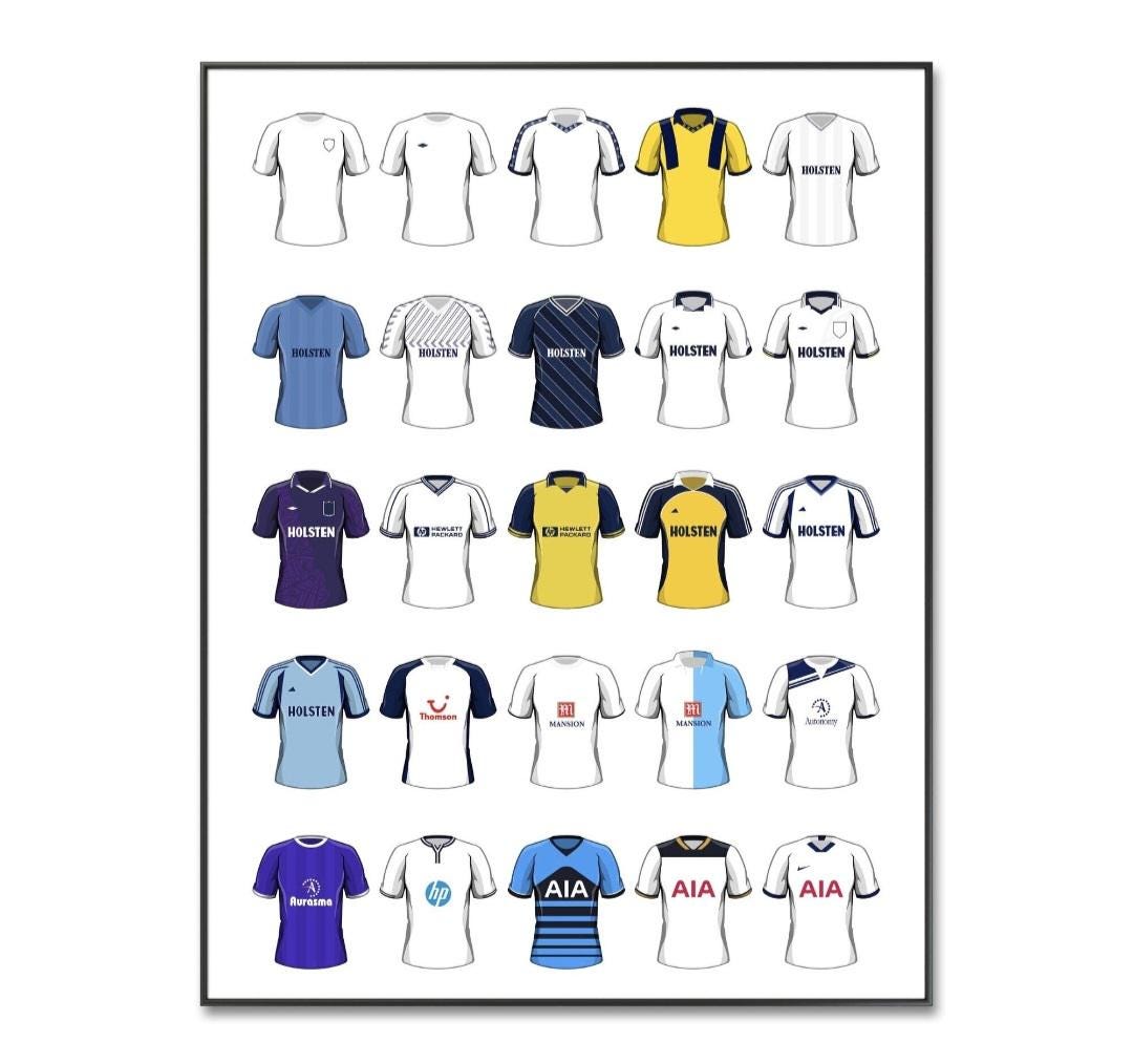 Tottenham Hotspur Football Poster, Tottenham Football Shirt Poster ...