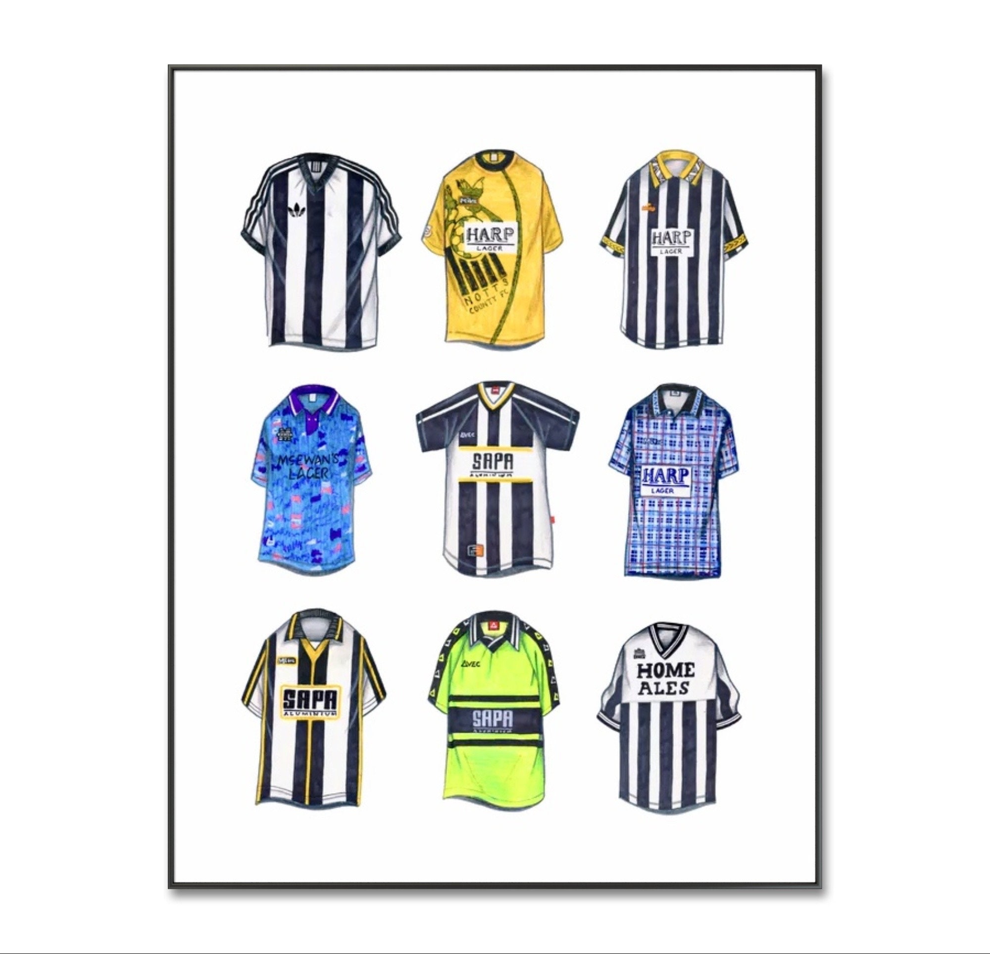 Notts County Poster | Notts County Shirt | Football Shirt | Retro ...