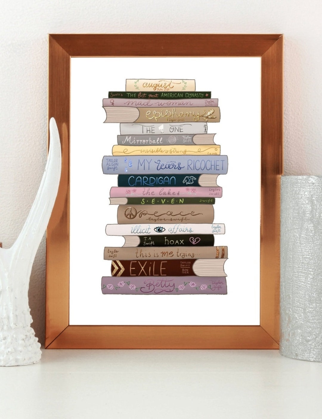 Taylor Swift Folklore Books Poster, Taylor Swift Print, A4, Swifter ...