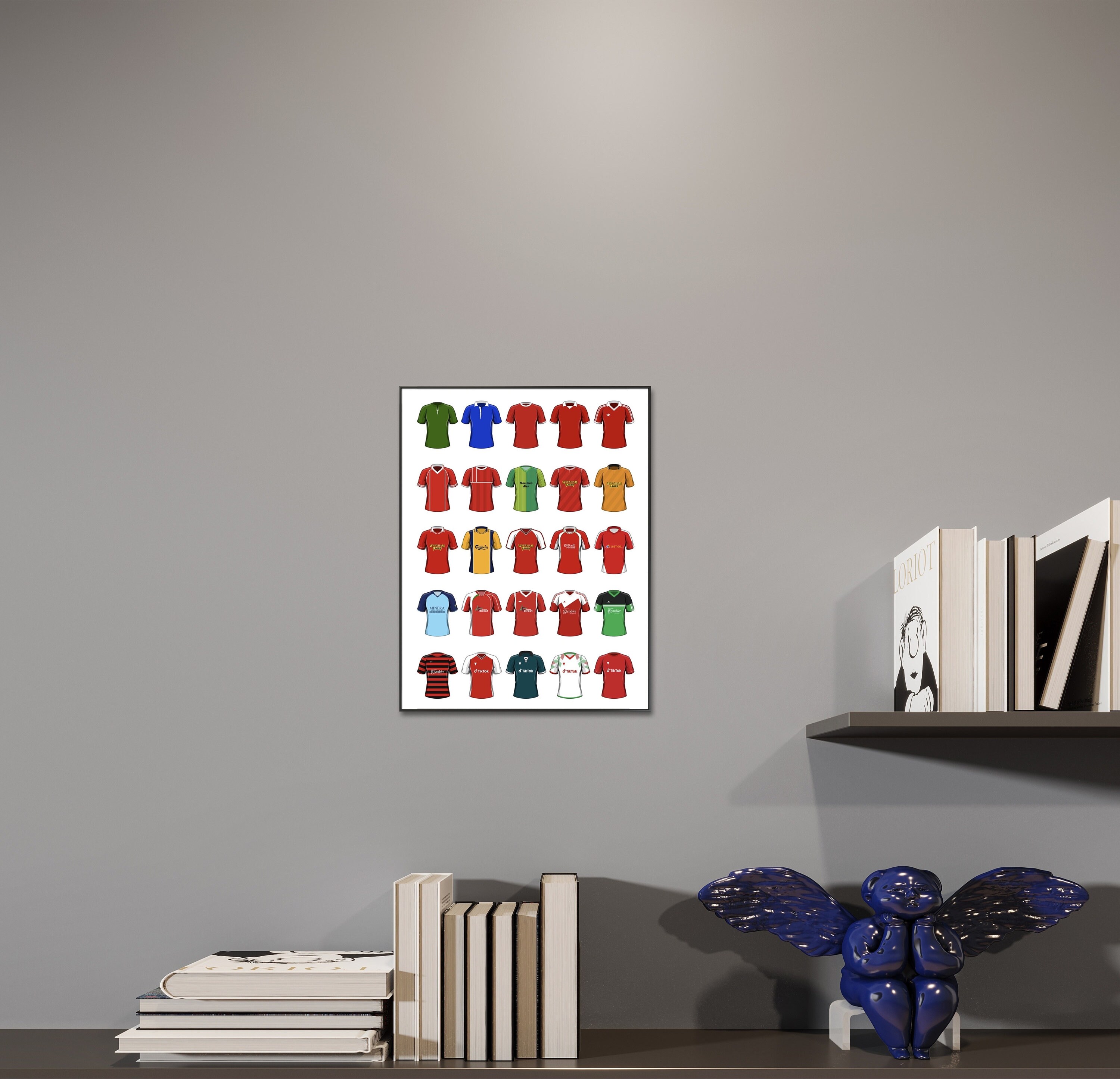 Wrexham Football Shirts Poster, Wrexham Poster, Classic Retro Top ...