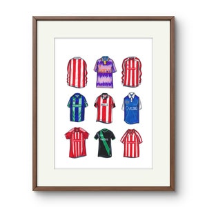 Stoke City FC Classic Retro Football Shirts Poster, the Potters ...