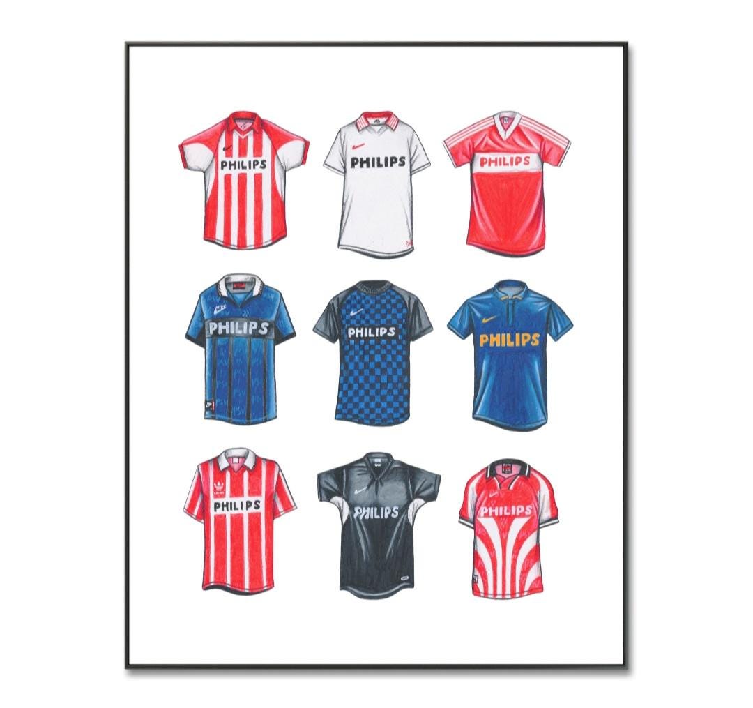 PSV Football Shirt Poster | PSV Football Poster | PSV Eindhoven ...