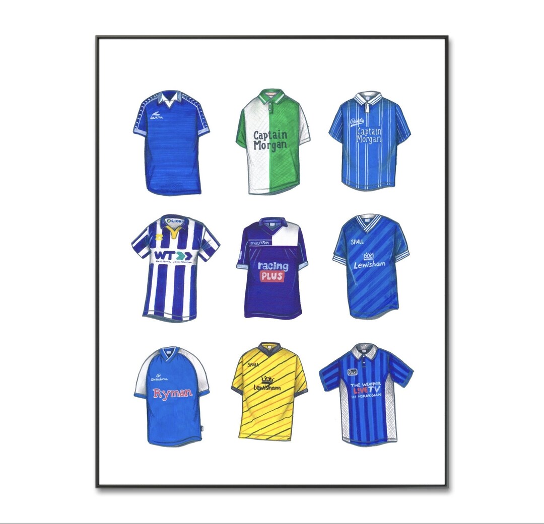 Millwall Poster | Classic Retro Top | Football Shirt | Millwall ...