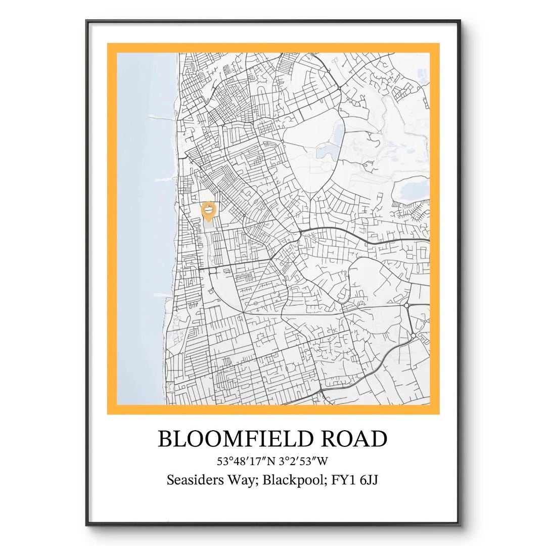 Blackpool Football Poster | Blackpool Football Stadium | Bloomfield ...
