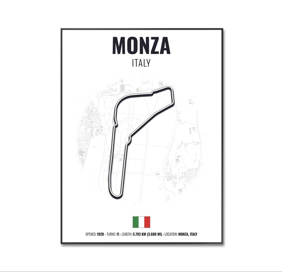 Italian F1 Poster Monza F1 Grand Prix Formula 1 Prints Italian GP F1 ...