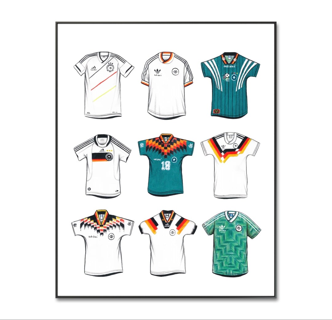 Germany Football Shirt Poster | Germany Football Poster | Germany Retro ...