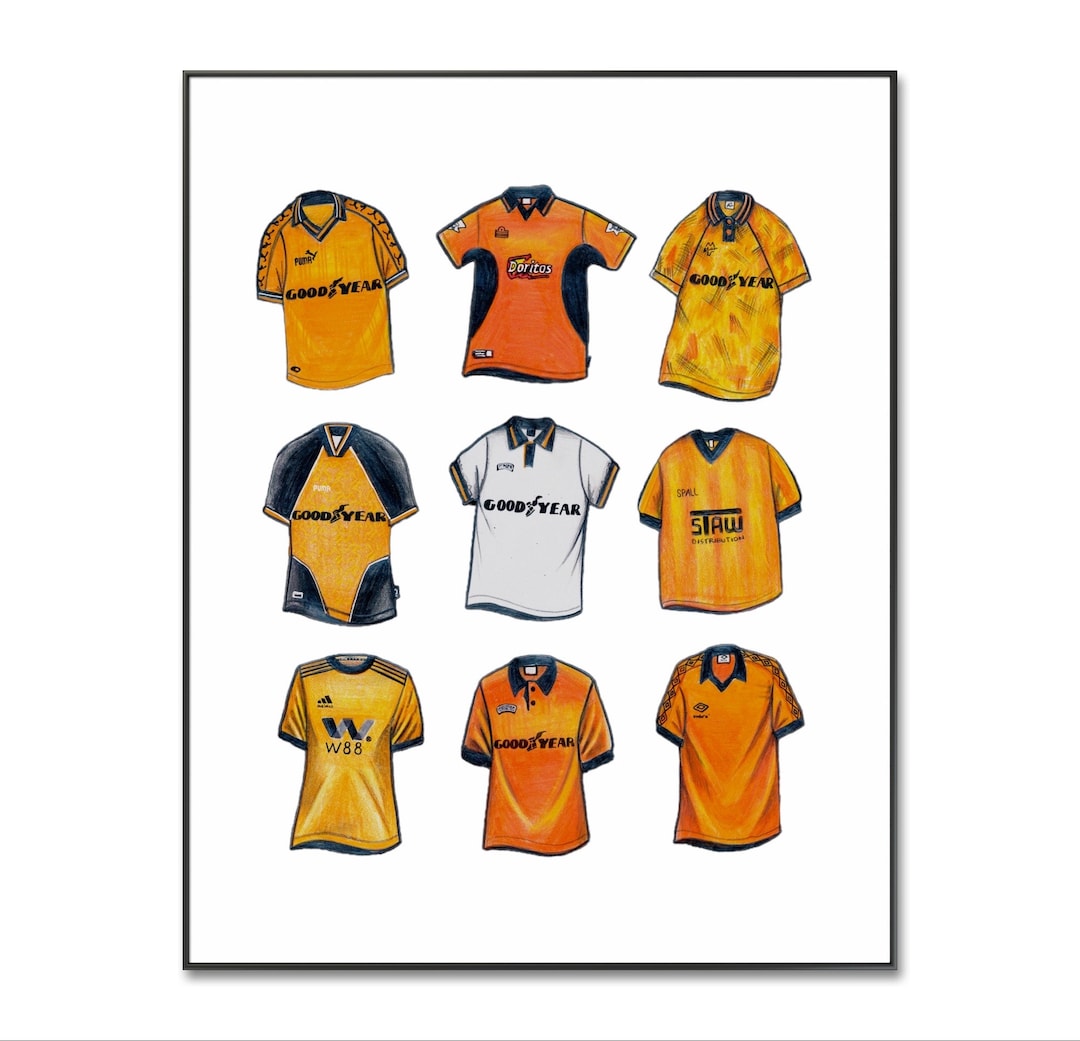 Wolves Football Shirt Poster | Wolverhampton Wanderers Football Club ...