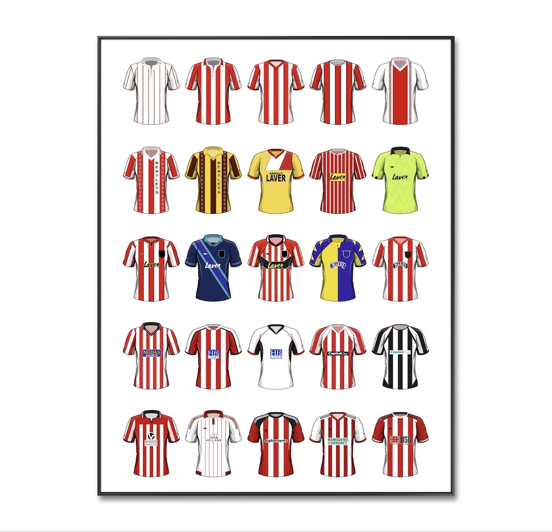 Sheffield United Poster: Retro Kit | Sheffield United Football Shirt ...