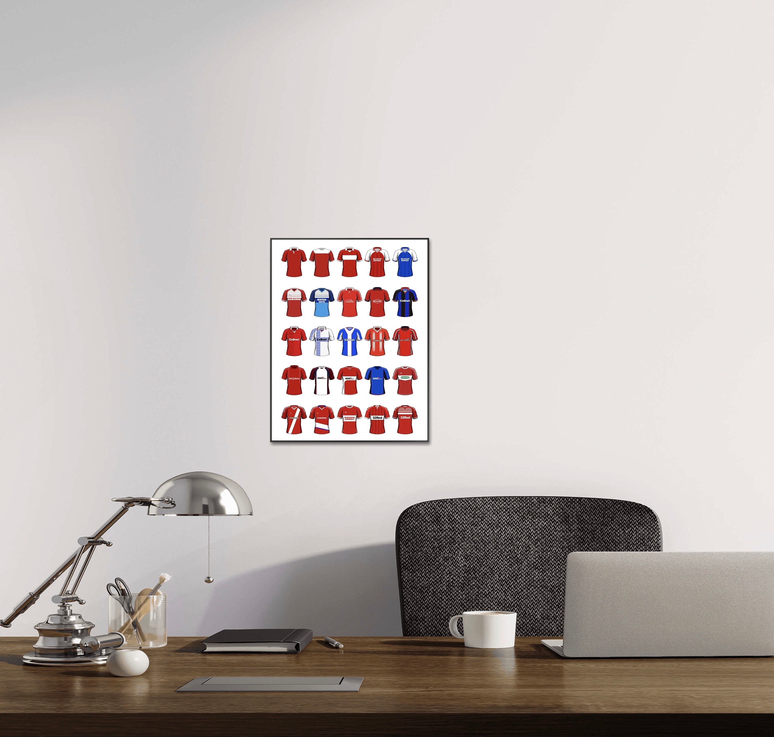 Middlesbrough Football Shirts Poster Middlesbrough Shirt Handmade ...