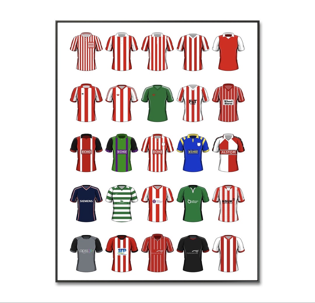 Lincoln Football Poster: Lincoln City Shirt Poster. Iconic Shirts Print ...