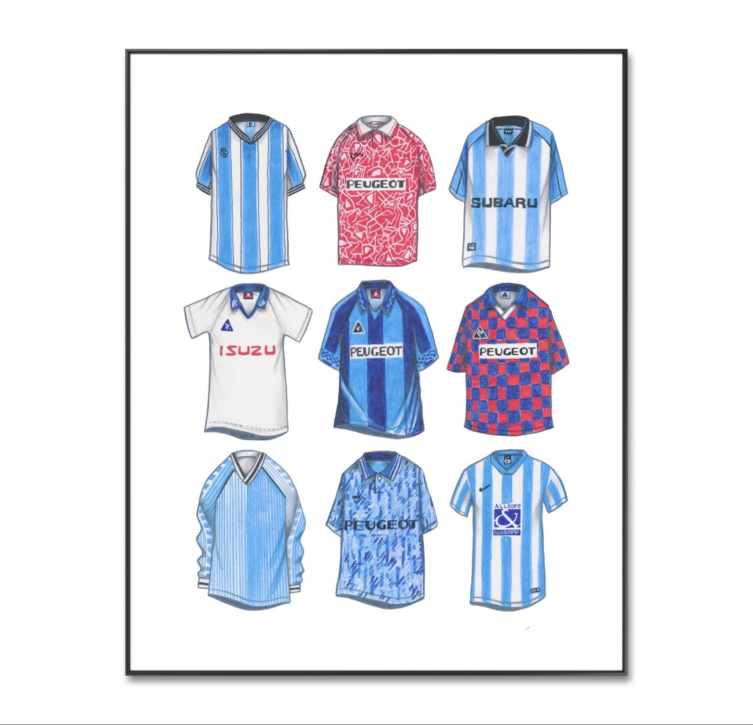 Coventry City Football Shirt Poster | Coventry Football Club | Coventry ...