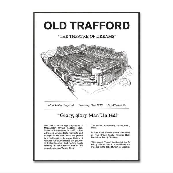 Old Trafford Art - Etsy
