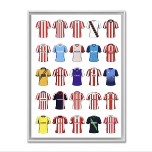 Stoke City Football Shirts Poster | Stoke | Classic Football Shirts ...