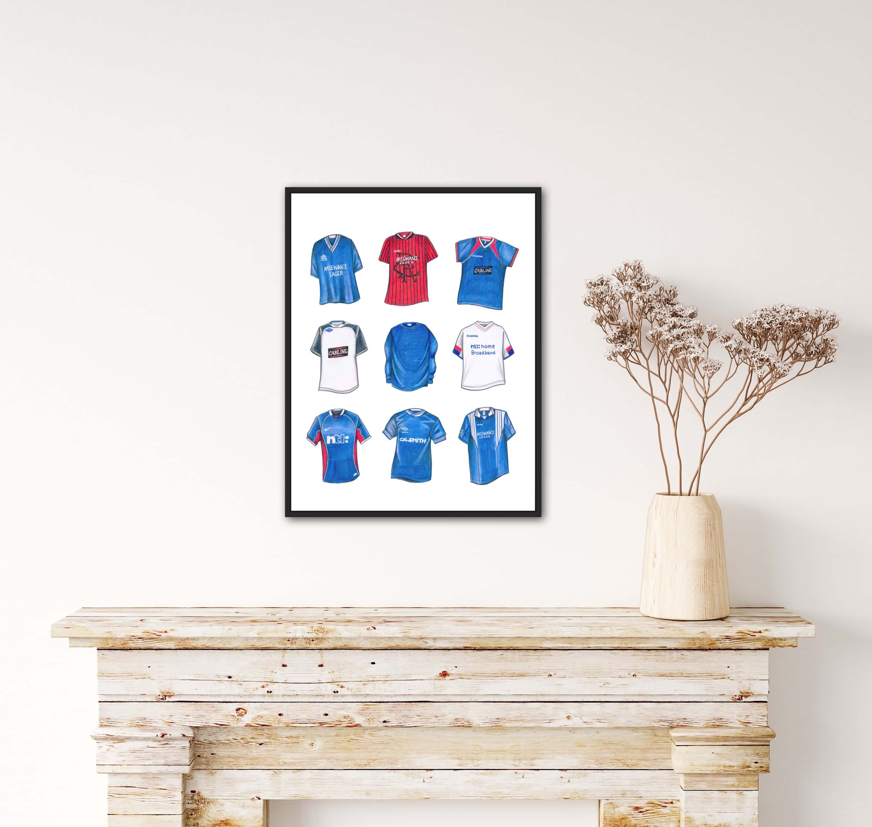 Rangers Football Shirt Poster, Rangers Football Club Classic Shirt ...