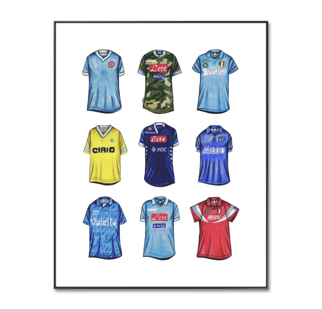 Napoli Football Shirt Poster | Napoli Poster | Napoli Football Poster ...