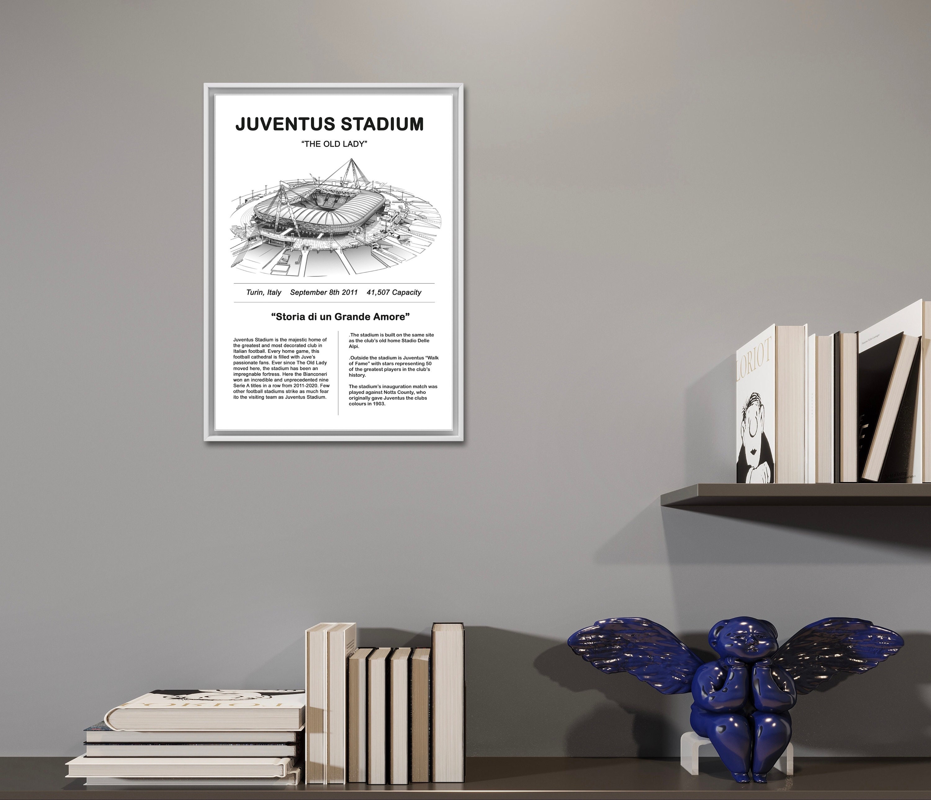 Juventus FC Football Stadium Poster, Juventus Stadium, Juve Football ...