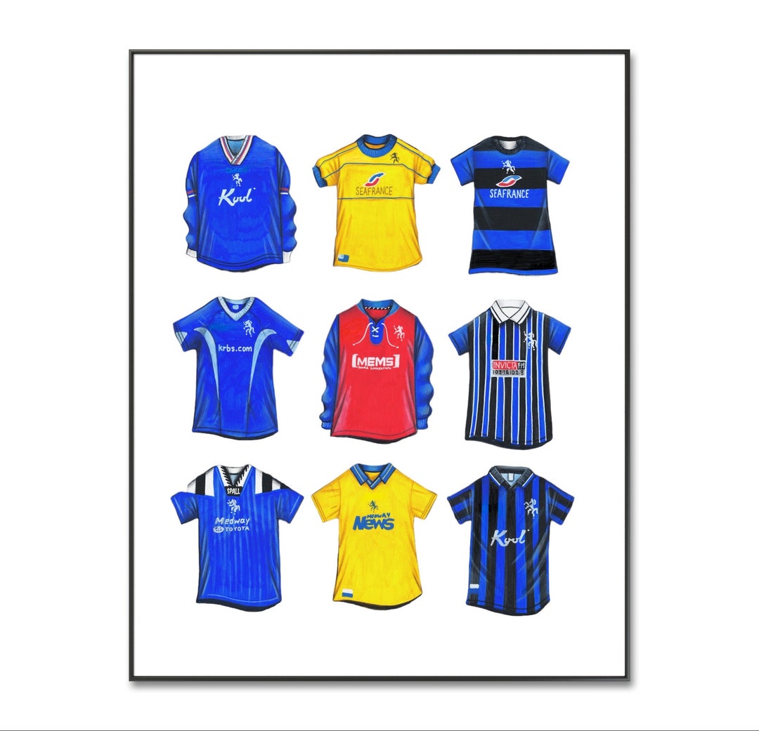 Gillingham Football Shirt Poster | Gillingham Football Poster | Soccer ...
