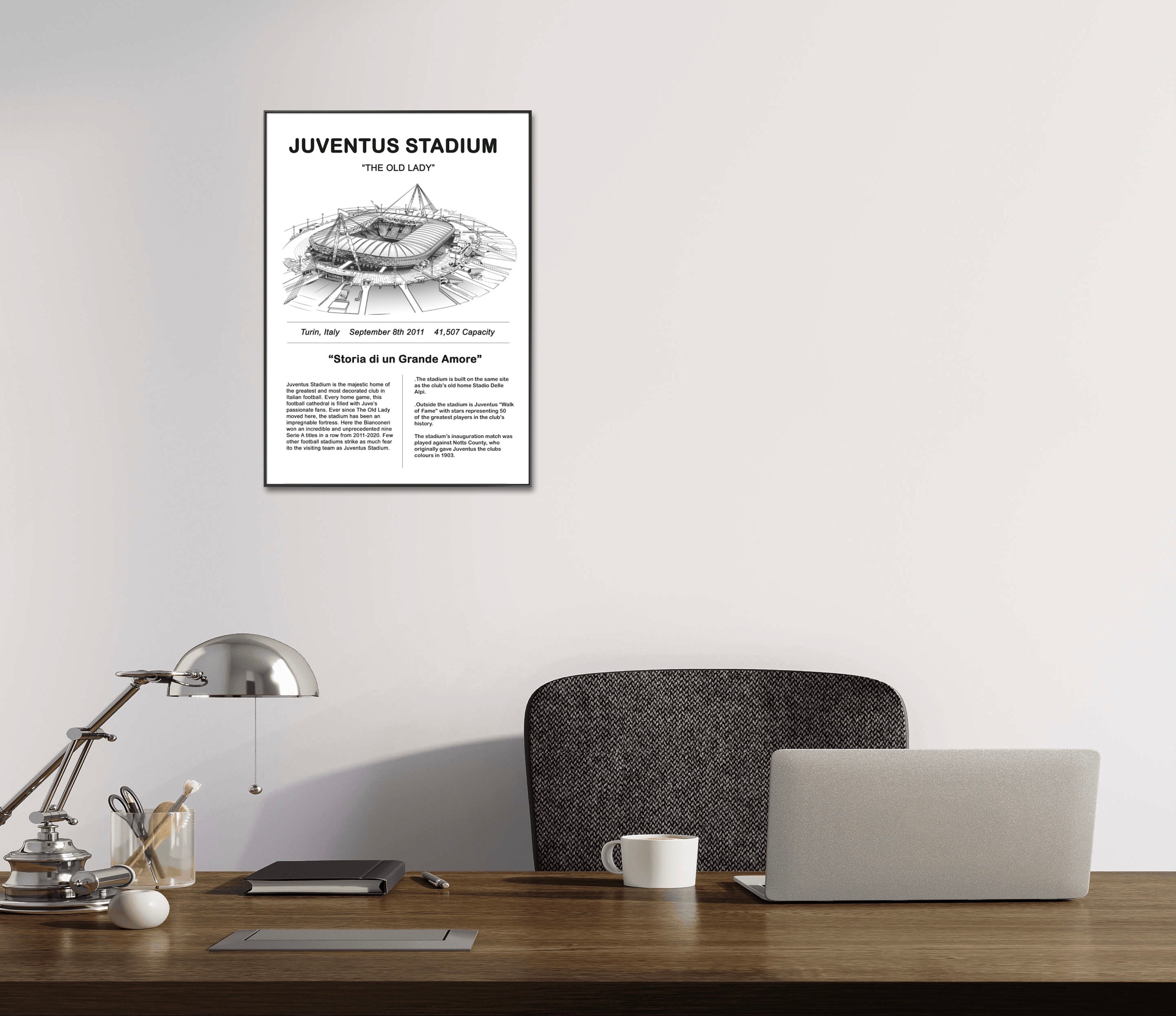 Juventus FC Football Stadium Poster, Juventus Stadium, Juve Football ...