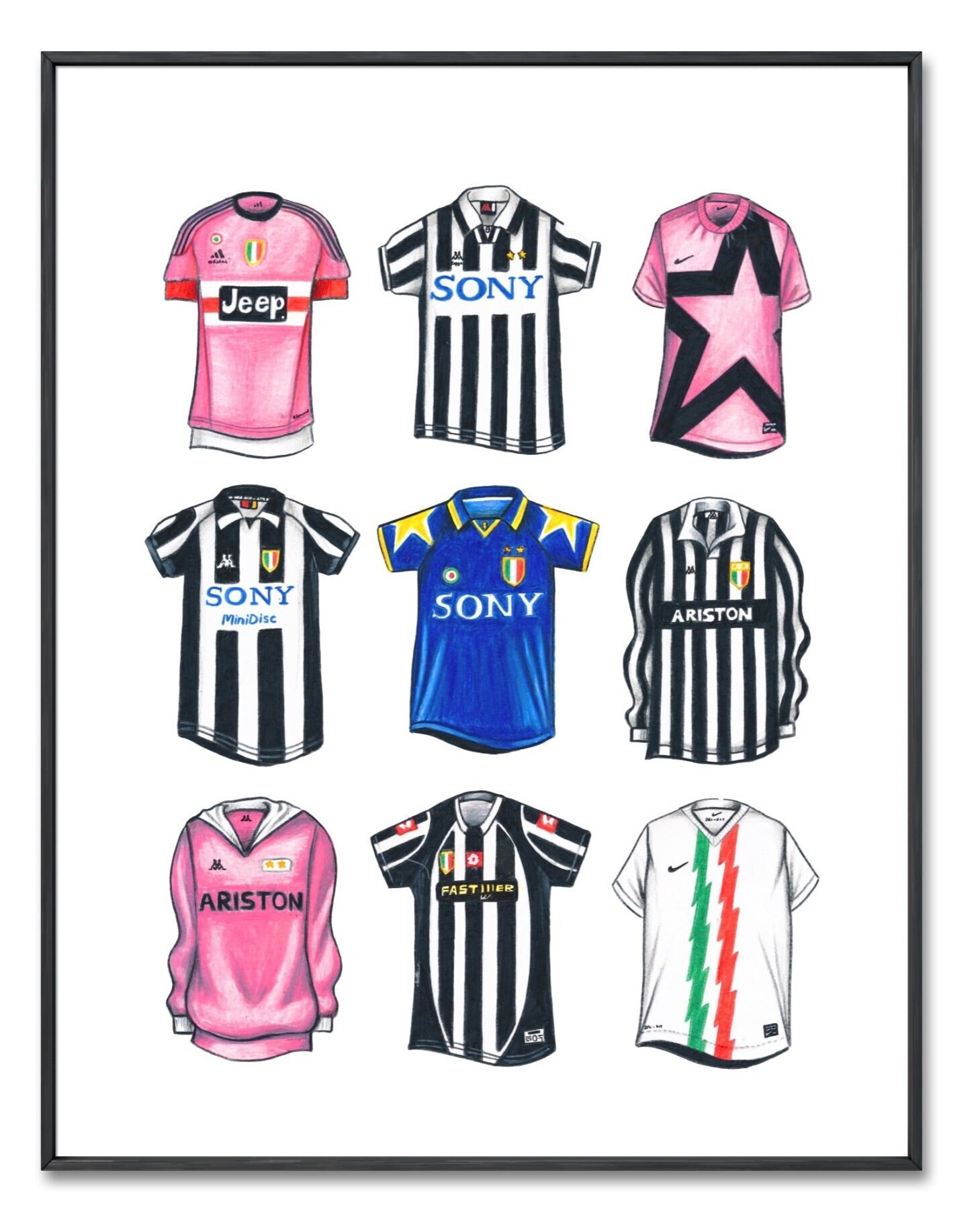 Juventus Football Shirt, Juventus FC Classic Football Club Homemade ...