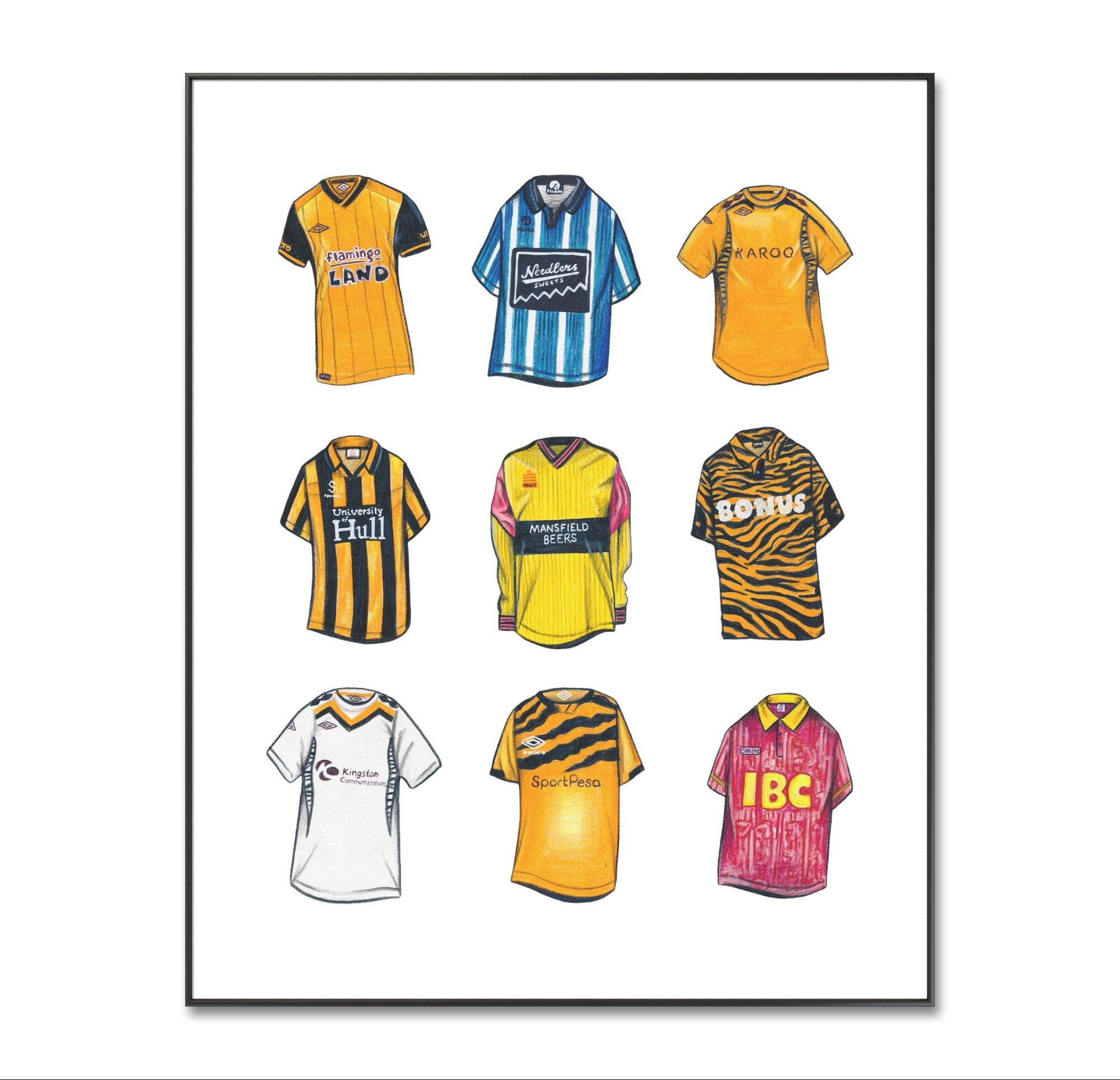 Hull City Football Shirt Poster Hull Football Poster Hull Top Hull City ...