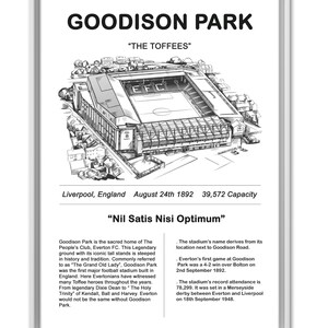 Everton Football Poster | Goodison Park Poster | Everton Stadium ...