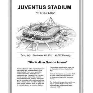 Juventus FC Football Stadium Poster, Juventus Stadium, Juve Football ...