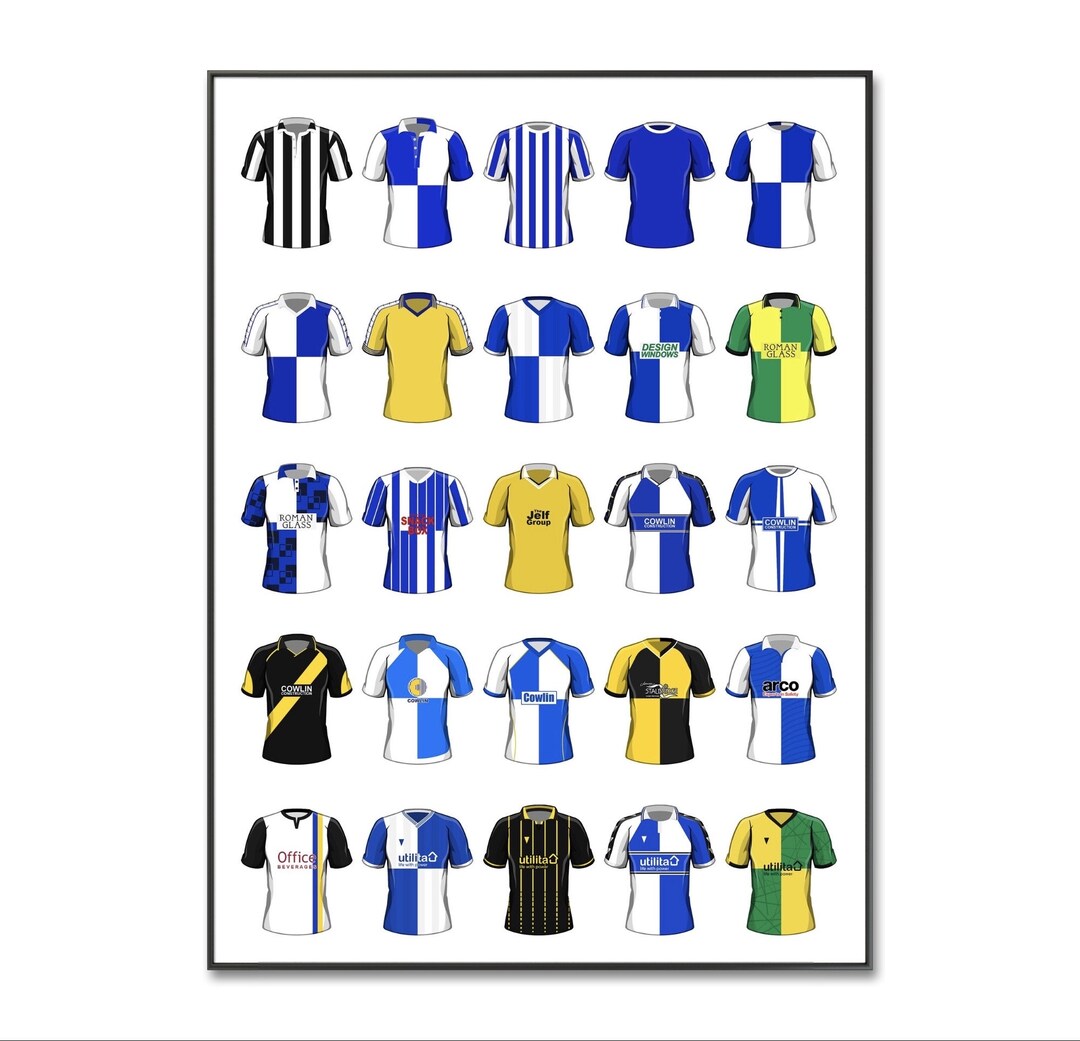 Bristol Rovers Football Shirt Poster: Bristol Rovers Poster | Classic ...