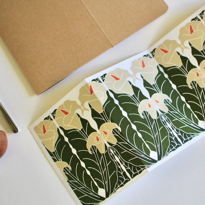 Calla Lily Card - Etsy