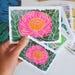 MINI Birth Flower Linocut Note Cards Set of 12 Colourful Flowers by ...