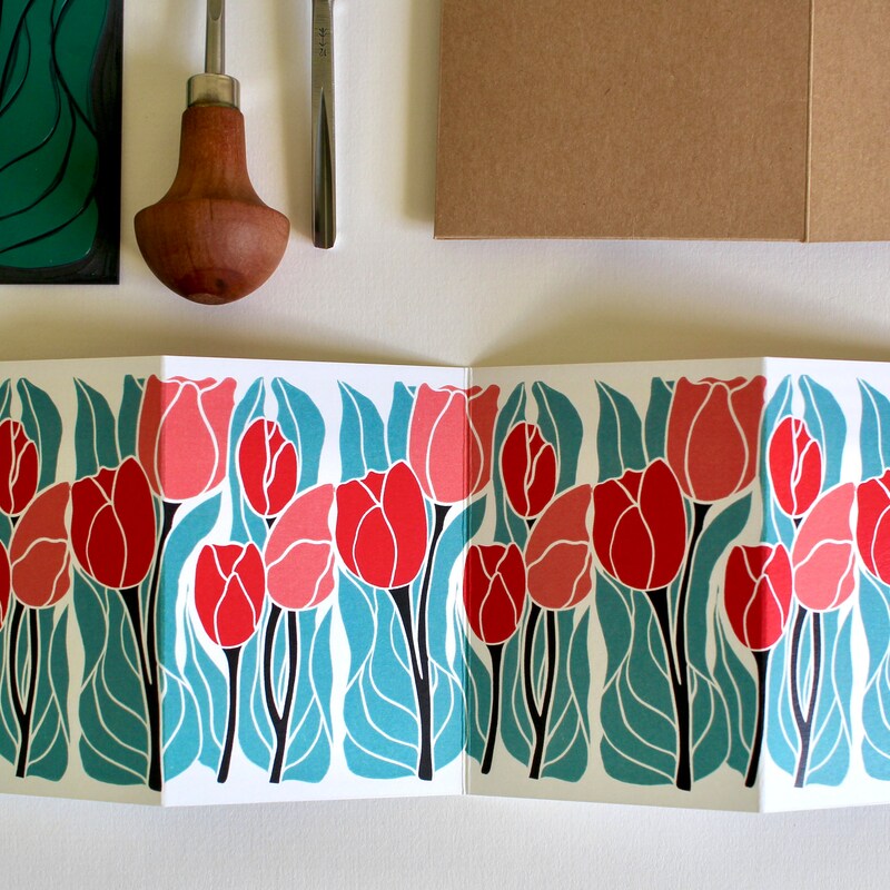 Concertina Flower Card - Etsy UK