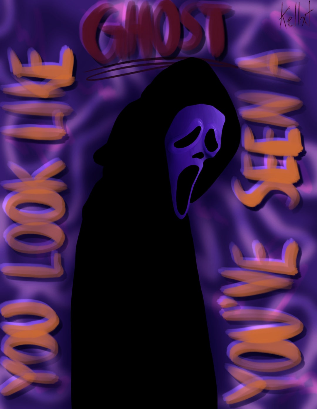Ghostface Art Print Etsy