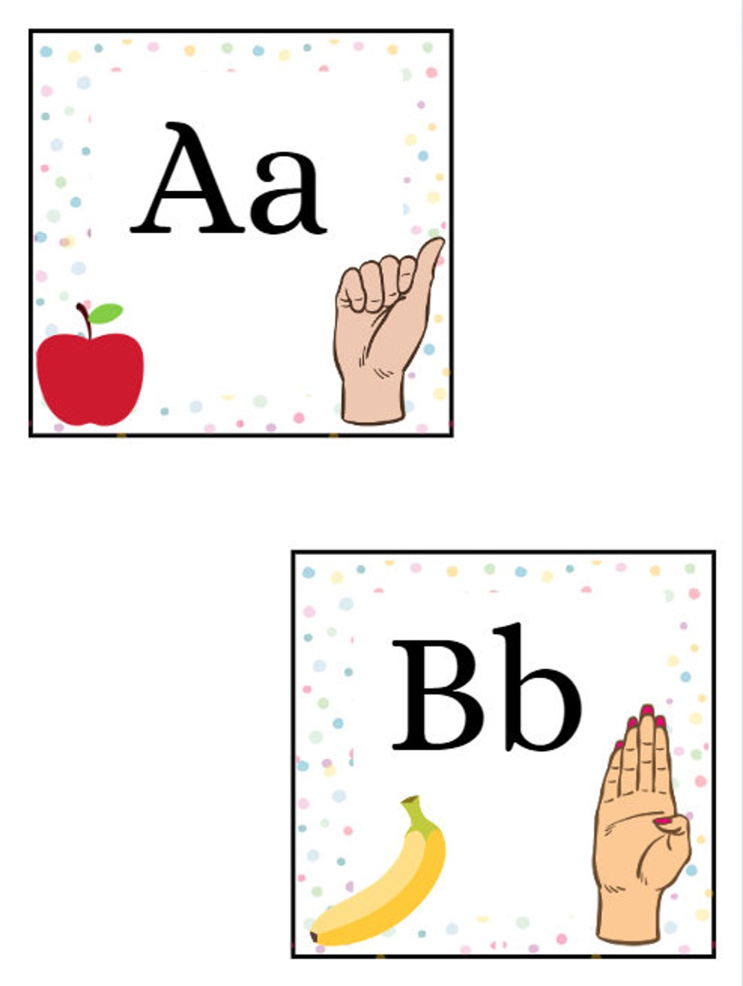Multicultural/asl ABC Posters for Classroom With Matching Flashcards - Etsy