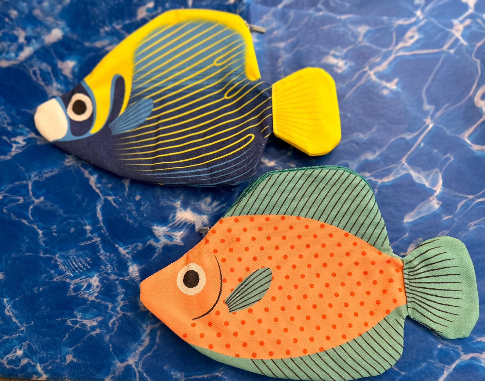 FISH Pencil Pouch Zippered Cosmetic Bag - Etsy