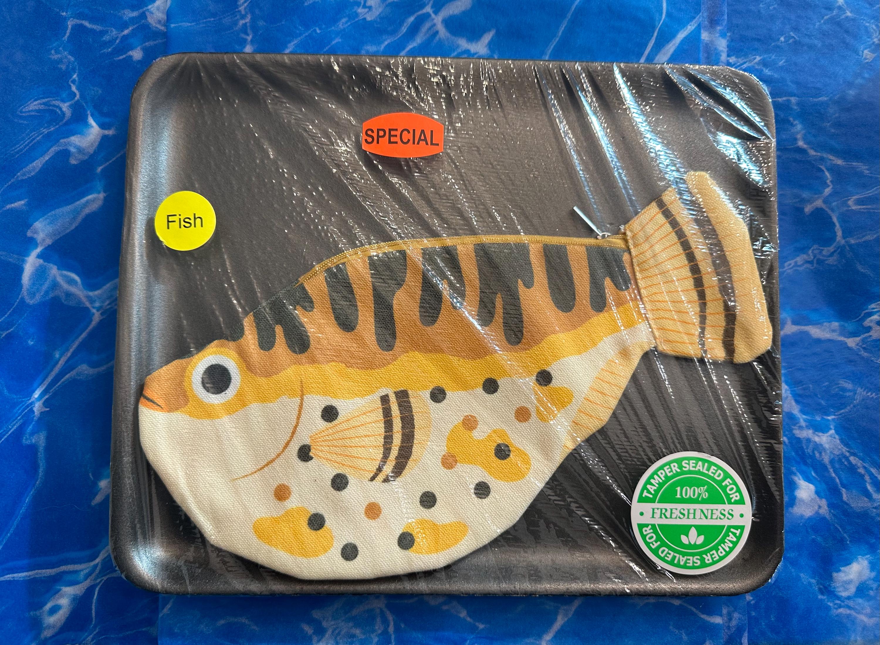 FISH Pencil Pouch Zippered Cosmetic Bag - Etsy