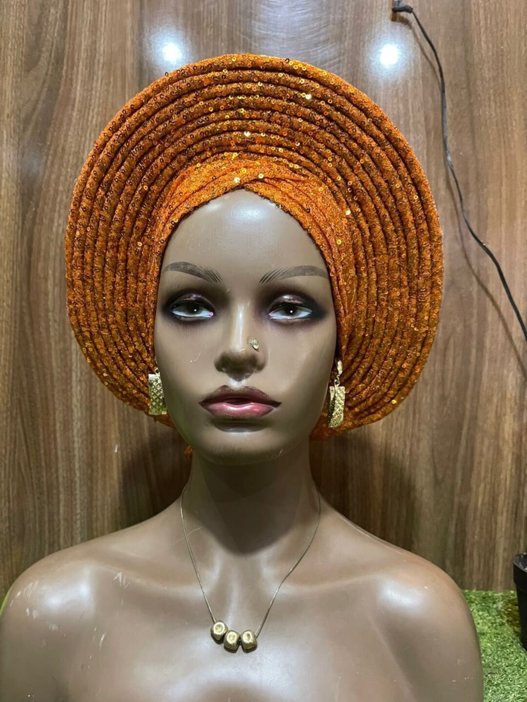Autogele, Pre Styled Head Wrap, Pre Tied Turban, Elegant Turban, Auto ...