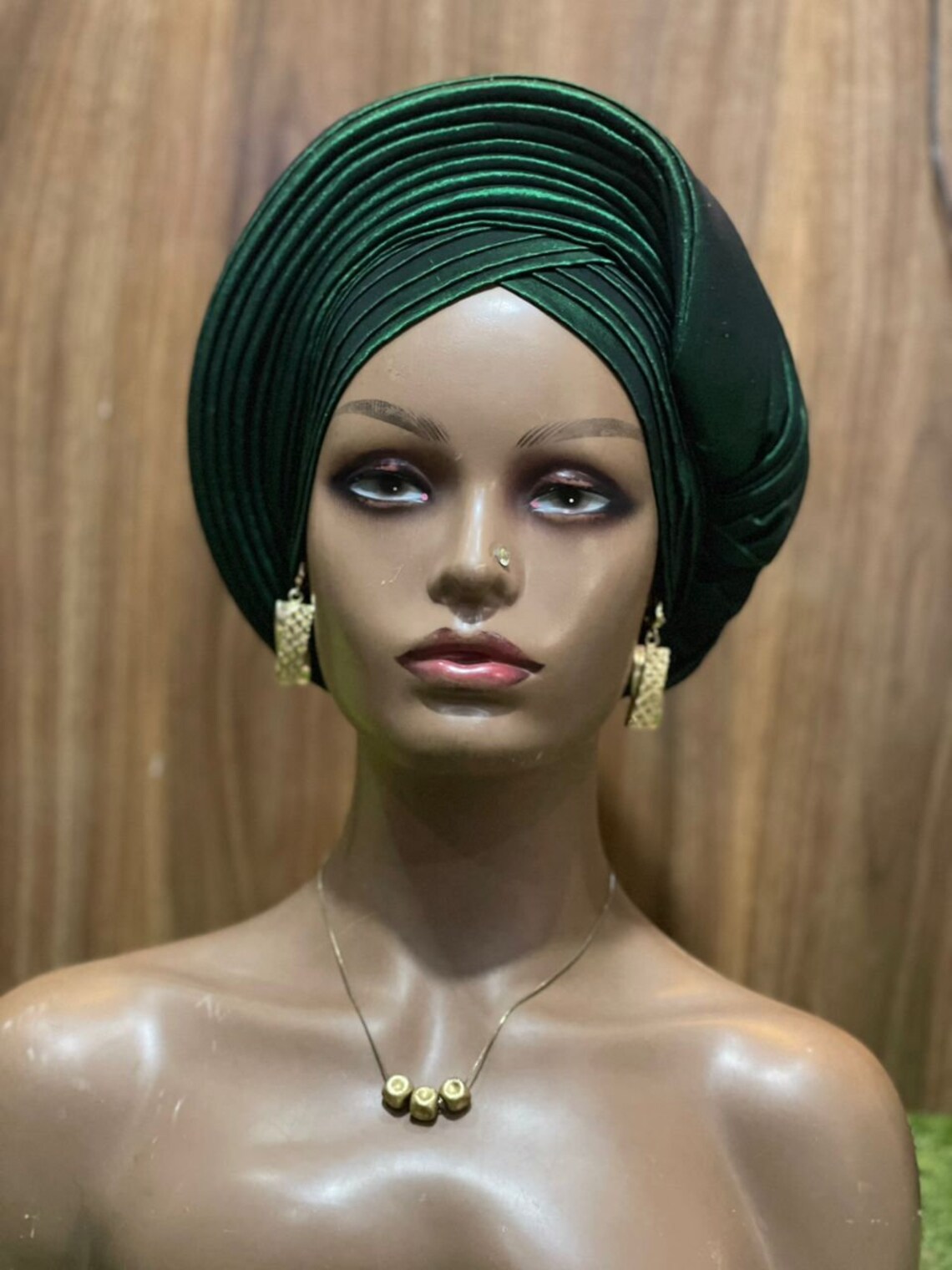 Autogele, Pre Styled Head Wrap, Pre Tied Turban, Elegant Turban, Auto ...