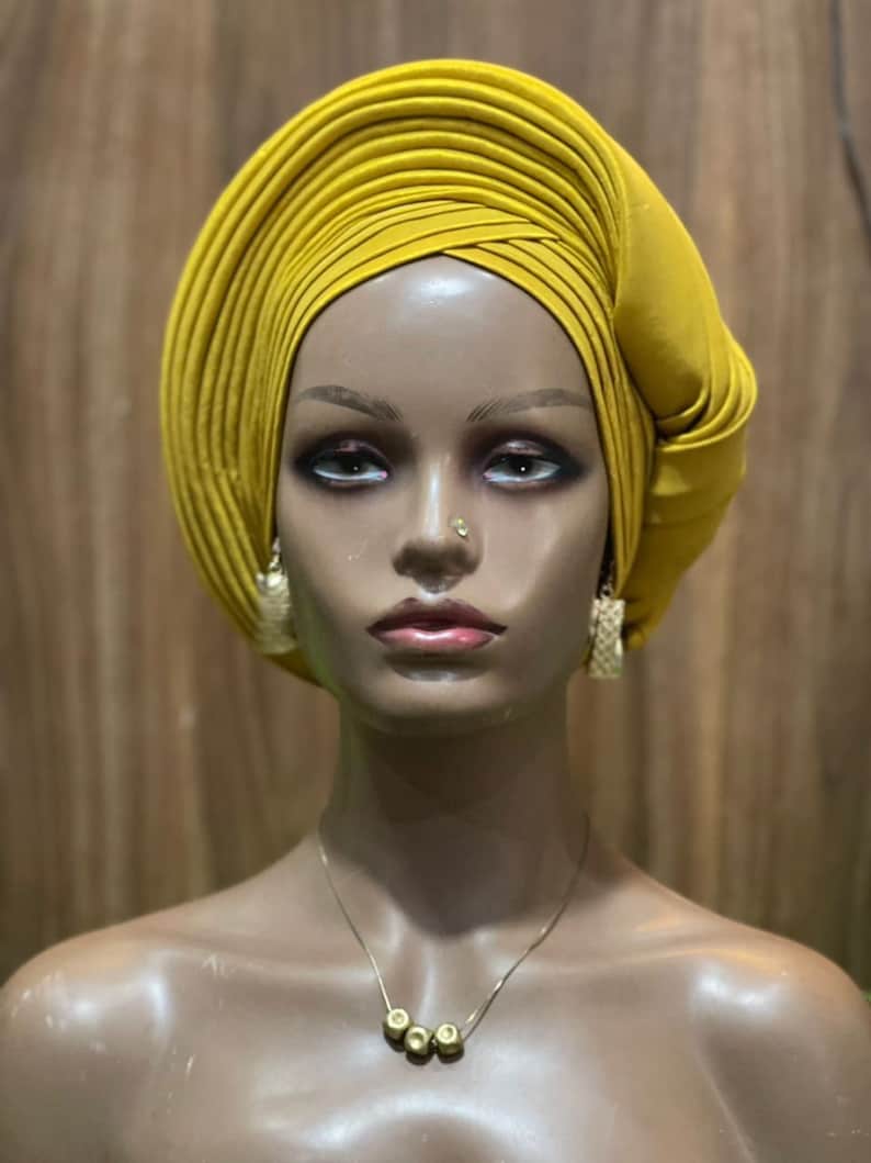 Autogele, Pre Styled Head Wrap, Pre Tied Turban, Elegant Turban, Auto ...