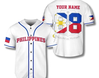 Custom Philippines Flag Jersey With Name and Number, Personalized ...