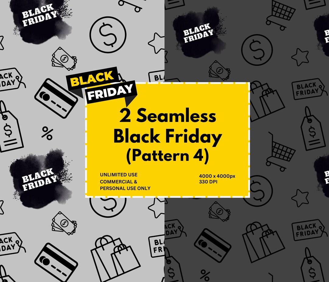Seamless Pattern for Gift, Repeat Pattern, Black Friday Design ...