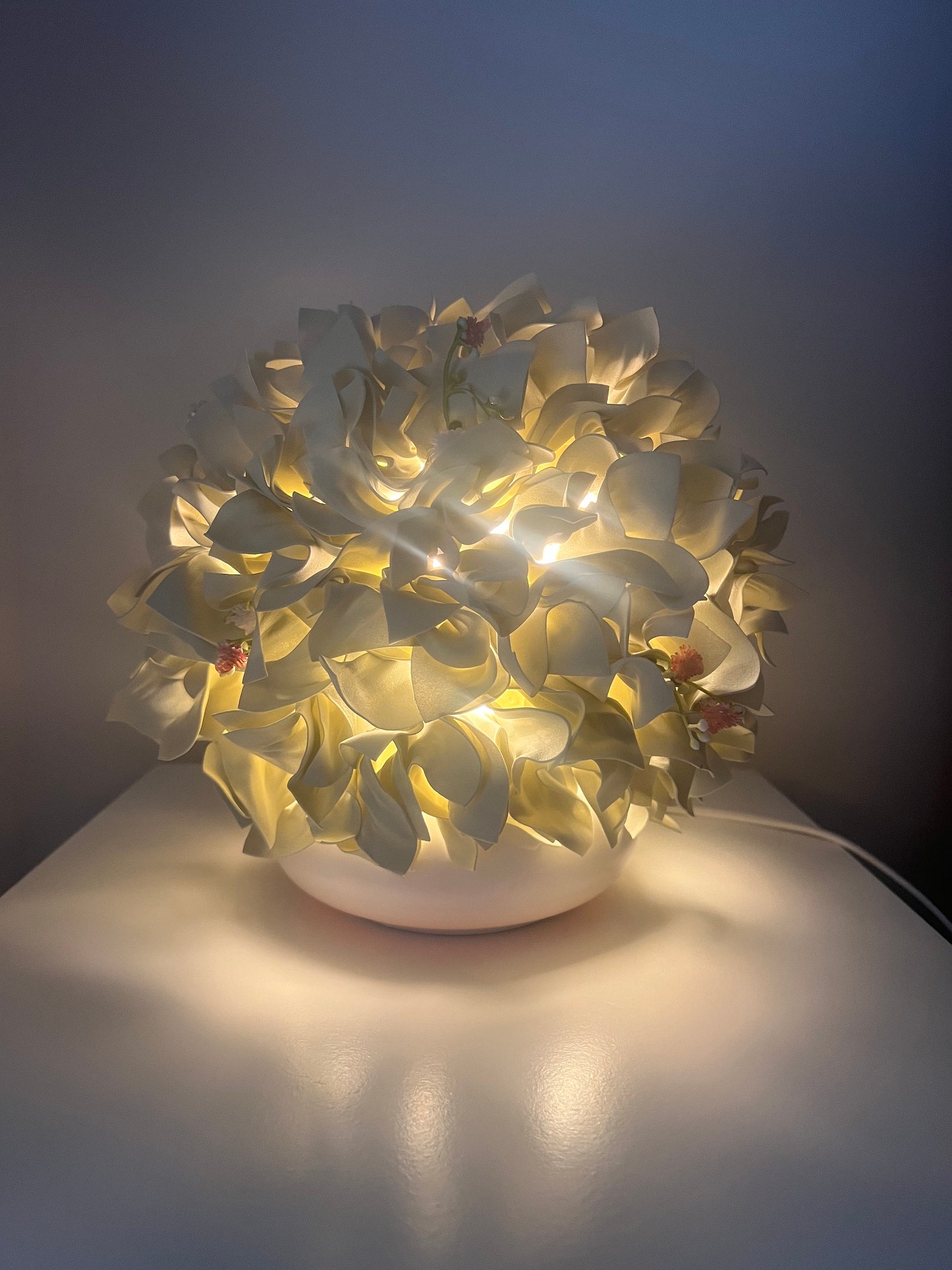 Floral Design One Piece Night Light, Interior Lighting With Electric ...