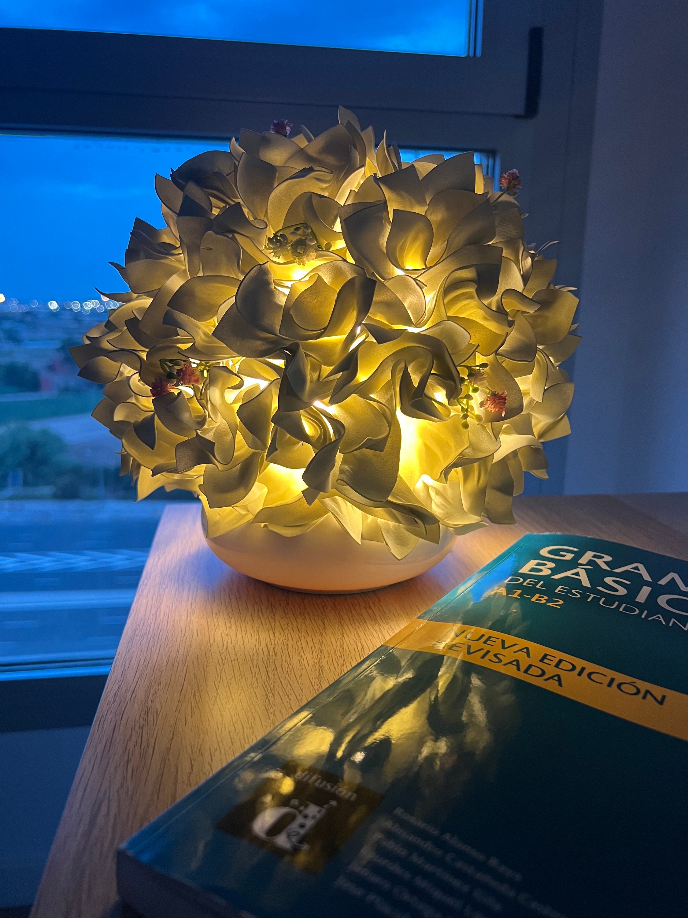 Floral Design One Piece Night Light, Interior Lighting With Electric ...