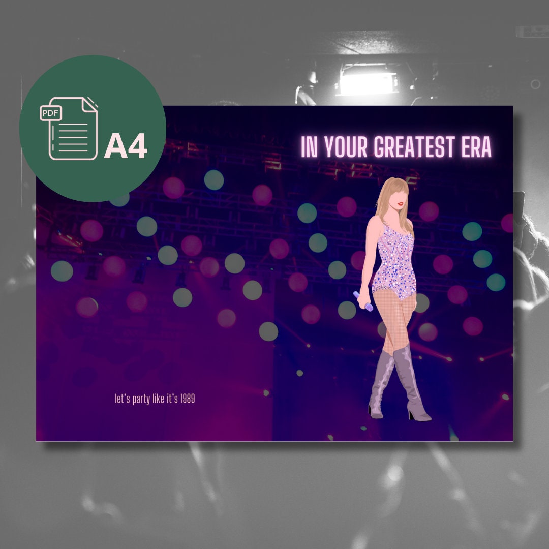 Taylor Birthday Card, Greatest Era, Swiftie Gift (PDF) - Etsy