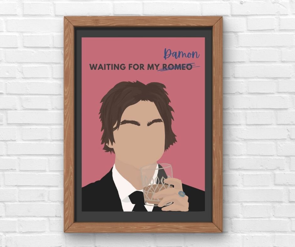 Damon Salvatore Poster the Vampire Diarie Wall Art Printable Poster for ...