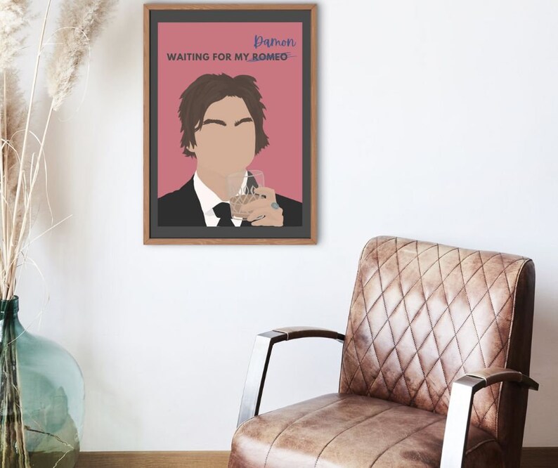 Damon Salvatore Poster the Vampire Diarie Wall Art Printable Poster for ...