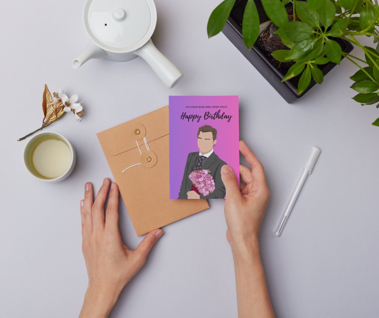 Gossip Girl Chuck Bass Birthday Card, Printable Greeting (digital ...