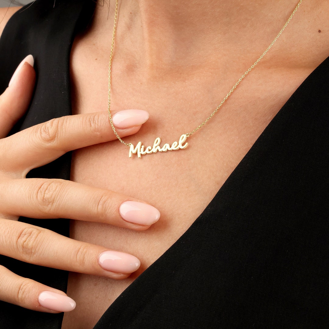 Personalized Name Necklace, Custom Jewelry, Minimalist Name Pendant ...