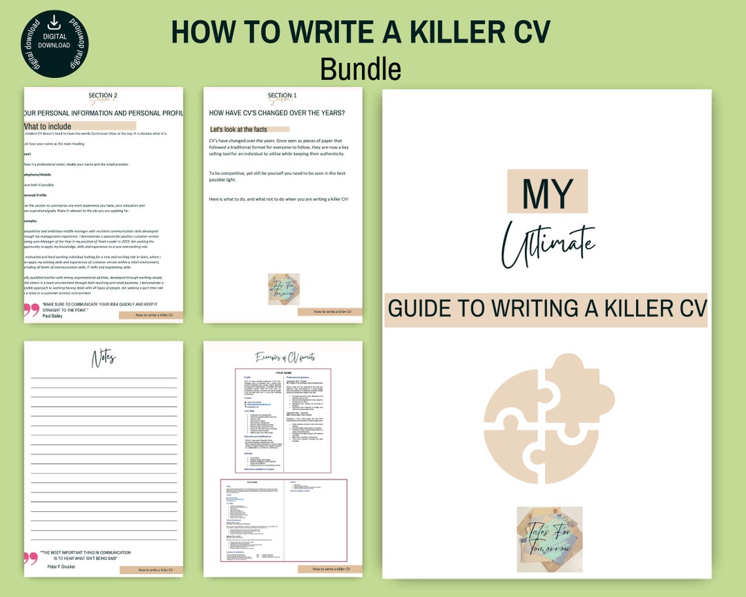 Create a CV, CV Bundle, Resume, Templates, Curriculum Vitae, Dream Job ...