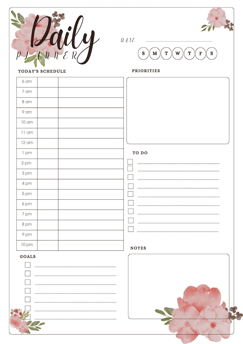 Daily to Do List Printable, Instant Download, Minimal Productivity ...